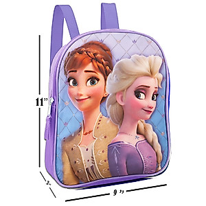 Frozen Elsa & Anna 11" Mini Backpack (Purple)