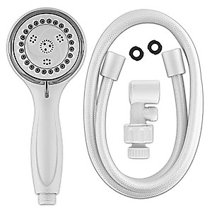 Waterpik Handheld Shower Head with Hose 1.8 GPM PowerSpray, White, NVL-651E