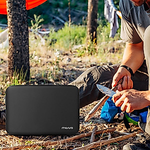 MOSISO Case with 68 Slots for Knife, Organizer Storage Pocket Case, Display Case for Folding Knife, Shockproof Box with Handle for Tactical, Survival, Outdoor EDC Mini Knife, Butterfly Knife, Black