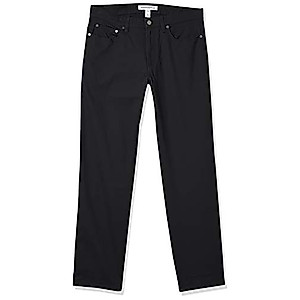 Amazon Essentials Men's Relaxed-Fit 5-Pocket Stretch Twill Pant, Black, 40W x 30L