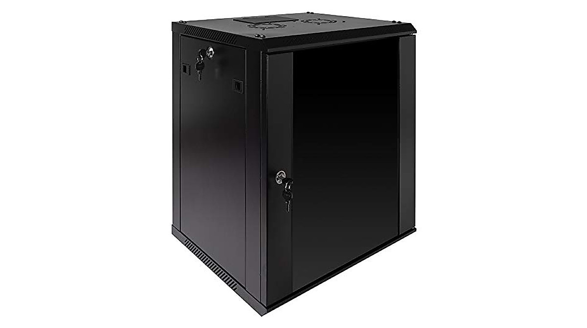 NavePoint 12U Server Rack Enclosure with Glass Door & Cooling Fan