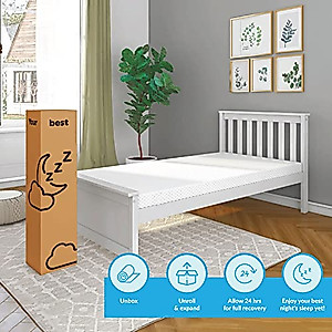 Max & Lily 5 Inch Mattress for Kids Bed/Bunk Bed/Trundle, Memory Foam Mattress in a Box, Medium Firm Support with Breathable Cooling Cover, CertiPUR-US Certified, Twin