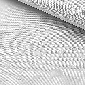 Mybecca Canvas Marine Fabric 600 Denier Indoor/Outdoor White 1 Yard1 Yard (36" x 56")(Cut Separate by Yard for Prime Orders)56" x 36" (3 ' x 4.7')