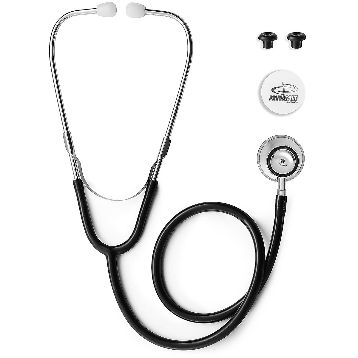 Primacare DS-9291-BK Pediatric Size 22 Inch Stethoscope for Clinical and Screening Instruments, Lightweight and Aluminum Dual Head Flexible Stethoscope, Black