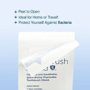 Intellident Toothbrush Shields - Pack of 3 Toothbrush Head Cover Caps - Breathable, Quick-Drying & Disposable - Perfect for Travel, Home & Office Use