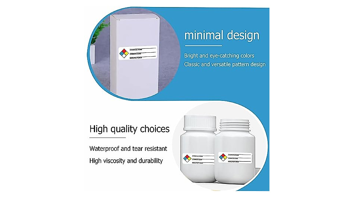 SDS Stickers for Chemical Safety - 250 Labels