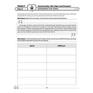 1st Grade Social Studies: Daily Practice Workbook | 20 Weeks of Fun Activities | History | Civic and Government | Geography | Economics | + Video ... Each Question (Social Studies by ArgoPrep)