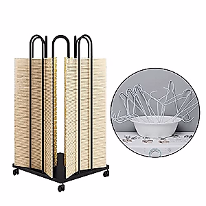 AIWFL 4 Side Storage Hanger Stacker Cart,Hanger Stacker with 4 Wheels,Clothes Hanger Storage Rack,4 in 1 Hanger Rack Stand for Shopping Mall,Specialty Store