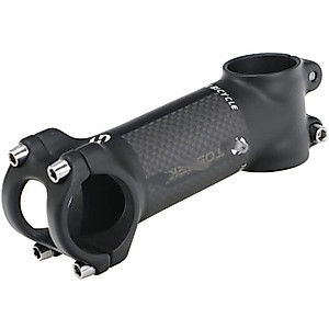 ZECHAO Mountain Road Bike Stem,17 Degrees 6 Degrees Aluminum Alloy Clamp Tube Mountain Bike Carbon Fiber Stem 60mm-110mm Bike Stem (Color : Matte Black, Size : 6 Degree 70mm)