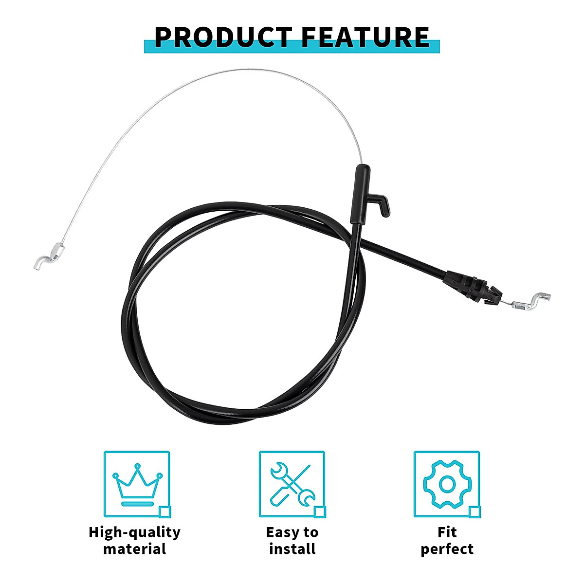 IDEASURE 946-04661 746-04661 Control Cable Compatible with MTD Craftsman Troy-Bilt Yardman Cub Cadet Bolens Murray Lawn Mower, Replaces 946-04661A, 746-04661A