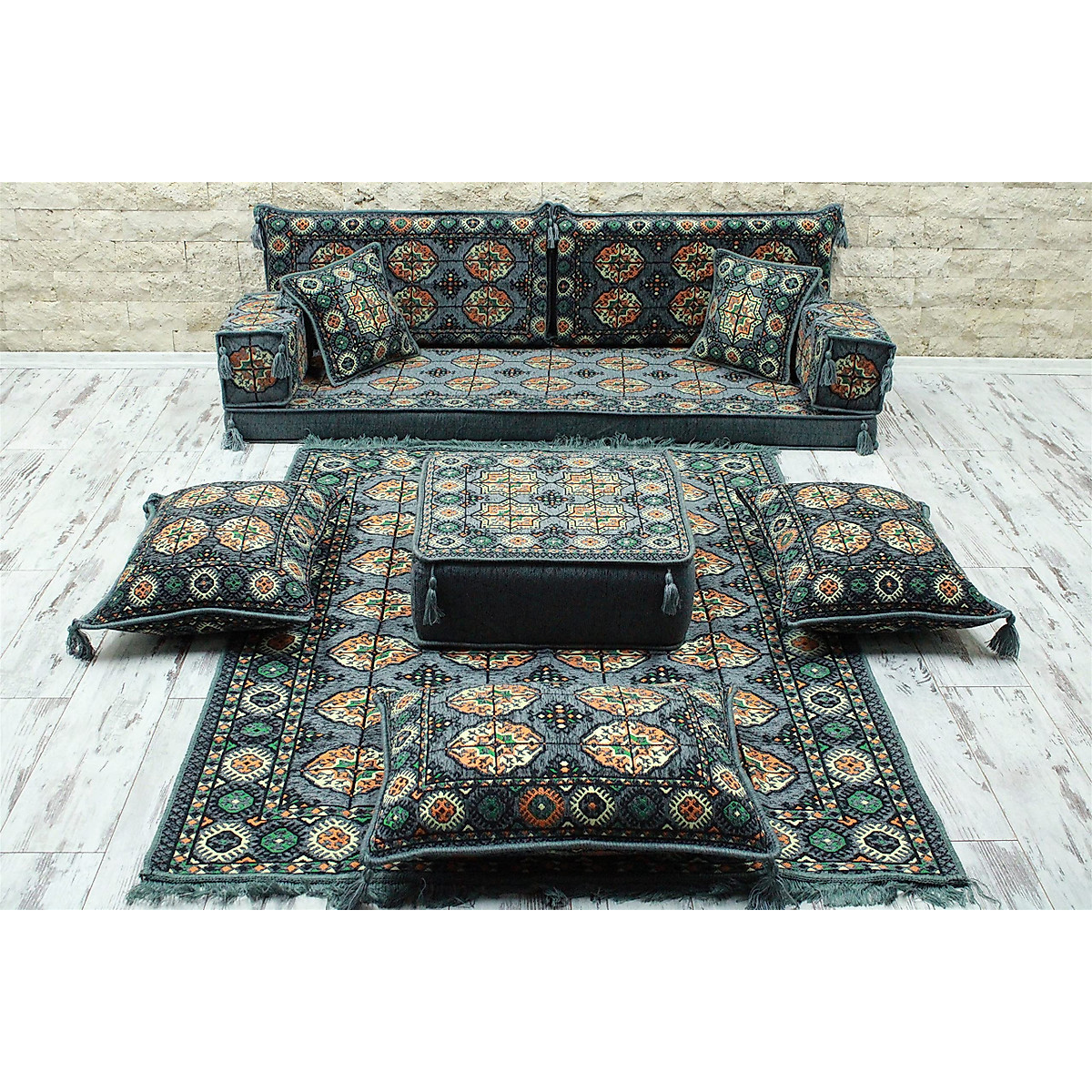 Arabic Majlis Sofa, Floor Seating Sofa, Arabic Couches, Arabic Jalsa, Loveseats (With Premium Foam)