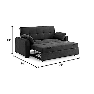 Night & Day Furniture Nantucket Queen Charcoal Sofa Sleeper