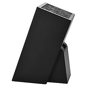 Luxshiny Storage Block Kitchen Holder Universal Wooden Block Organizer Without Knives Household Multifunctional Rack (Black)