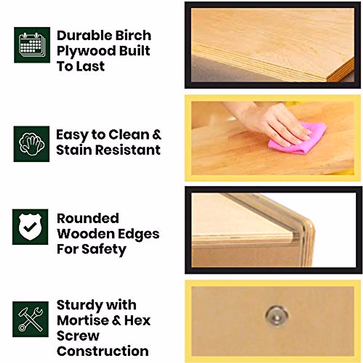 Wood Designs Toddler Changing Table with Step Stool and Safety Strap for Nursery, Baby Diaper Changing Station with Red Cushion, Greengaurd Gold Certified