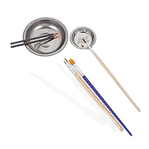 1 Set Figure Coloring Tool Miniature Paints Tools Watercolor Brush Set Oil Painting Micro Paint Brushes Paint Mixing Cups Painting Brush Figure Supply Figure Accessory