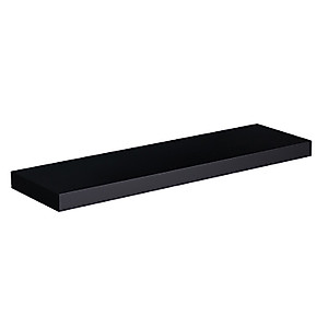 SEI Furniture Chicago Wall Floating Shelf, 36", Black