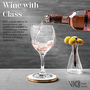 Vikko Drinking Glasses, 11 Oz Drinking Glasses Set of 12, Crystal Clear Glass Cups for Water or Juice, Highball Glass Tumbler & Water Glasses for Drinking…