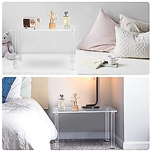 HMYHUM Acrylic Printer Stand - Small Desktop Printer Table for Office & Home, 15.75 x 11.81 x 9.33 inches, Clear