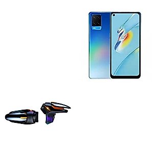 BoxWave Gaming Gear Compatible With Oppo A54 - Touchscreen QuickTrigger Auto, Trigger Buttons Autofire Gaming Mobile FPS - Jet Black