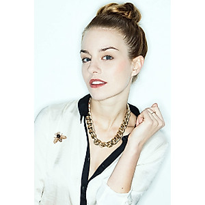 6PCS honeybee bee brooch pins for women fashion set rhinestone brooches elegant personality brooch pins women's brooches