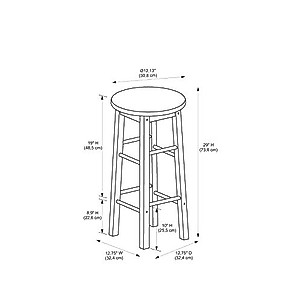 Linon 29-Inch Barstool With Round Seat