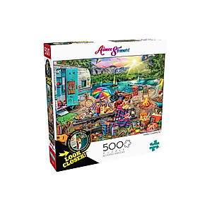 Buffalo Games - Aimee Stewart - Family Campsite - 500 Piece Jigsaw Puzzle with Hidden Images