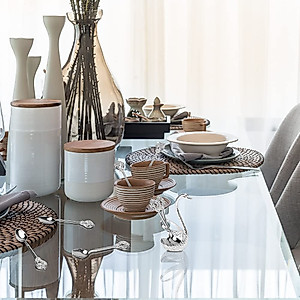 Laelr Coffee Spoon Set with Swan Base Holder, 6Pcs Dessert Spoons with Organizer, Dessert Flatware Set, Small Delicate Spoons(4.1'') for Coffee, Dessert, Ice Cream, Gold