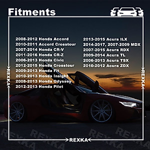 Rexka 40pcs Bumper Fender Grille Splash Shield Clips 91506-S9A-003 Stem Length 16 mm Compatible with Honda Acura Accord Civic CR-V Odyssey MDX RDX TSX TL ILX