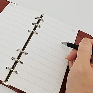 A6 To Do List Refills for Filofax Personal Size Planner/Binder, 6 Hole Punched, 100 Sheets/200 Pages, To Do Planner with Check List Organizing, 100gsm, White, 3.74 x 6.73 Inch