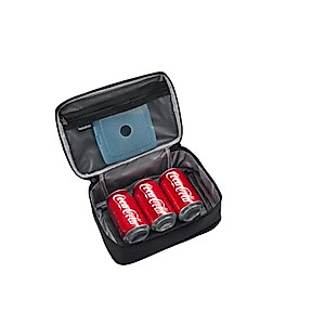 goiealeaes Black Lunch Box Bag For Men & Women Expandable Adult Lunch Boxes Bag Canvas Small Lunch Bag Handheld Insulated Lunch Bag