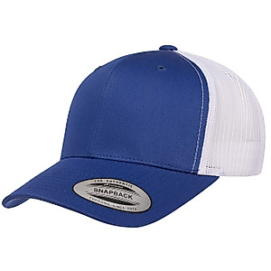 Yupoong YP Classics Retro Trucker Cap, Royal/White, OSFA