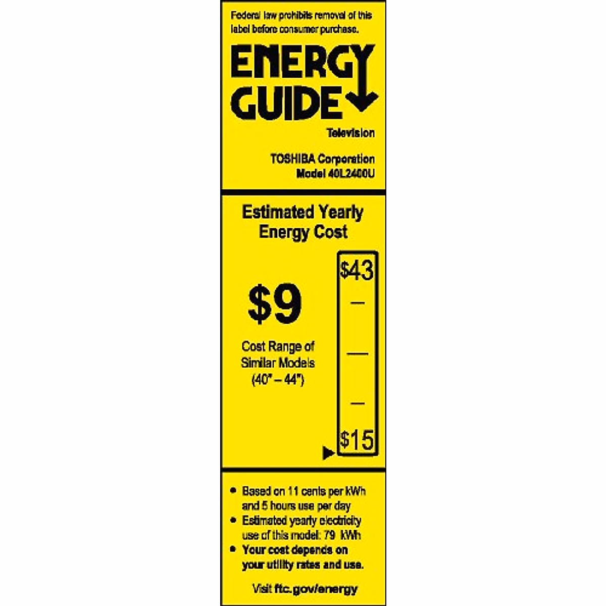 Toshiba 40L1400U 40-Inch 1080p 60Hz LED TV (Discontinued by Manufacturer)