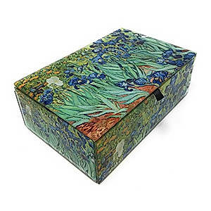 Vincent Van Gogh Glass Jewelry Keepsake Box (Iris)