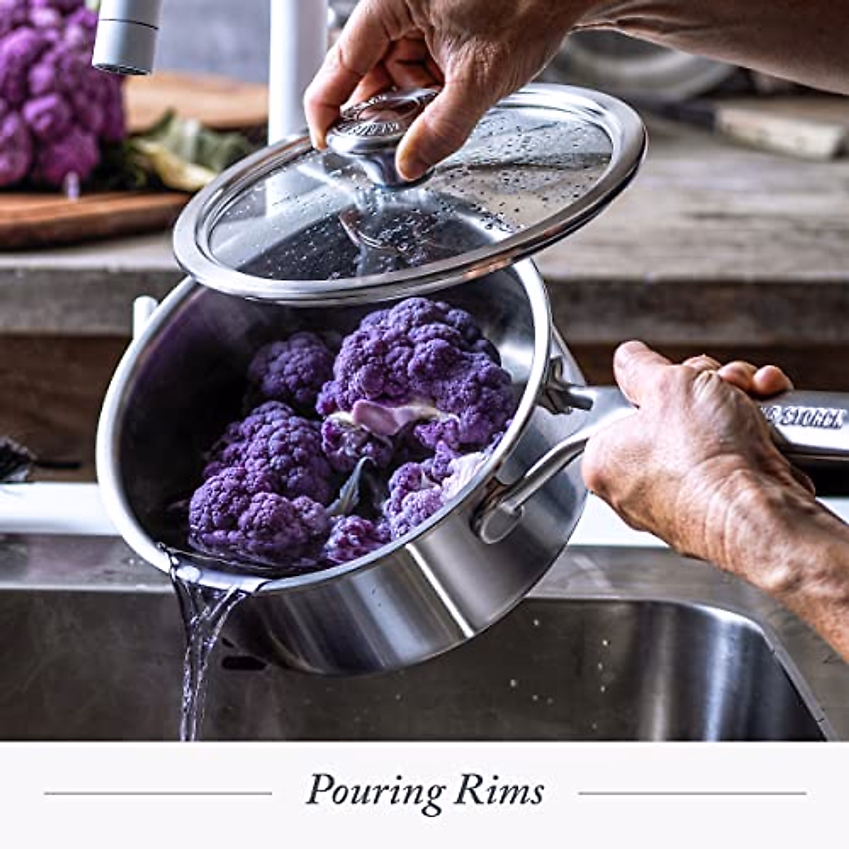 Merten & Storck Tri-Ply Stainless Steel 3QT Saucepan Pot with Lid, Professional Cooking, Multi Clad, Measurement Markings, Drip-Free Pouring Edges, Durable Glass Lid, Induction, Oven & Dishwasher Safe