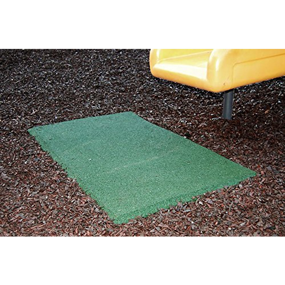 IncStores 2 1/4 Inch Thick Outdoor Playground Mat | Extra Thick Rubber Mat for Grip and Safety Around Backyard Swings, Slides, and Jungle Gyms | 32" x 54", Forest Green