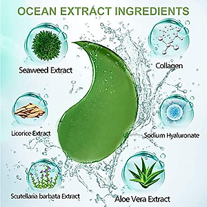 Under Eye Mask,Collagen Eye Mask,Seaweed Eye Mask,Firming Eye Mask, Eye Gel Treatment Masks for Puffy Eyes, Eye Pads for,Under Eye Bags, Anti Wrinkle, Moisturizing Improves Elasticity 30 Pairs