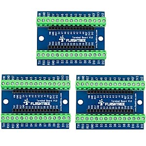 3pcs for Nano Breakout Board Terminal 3.81mm / 0.15" Expansion Shield for Arduino Nano V3.0 AVR ATMEGA328P Module (Blue)