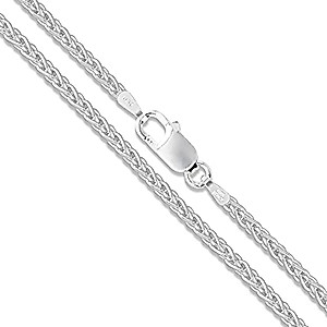 Sterling Silver Wheat Chain 1.5mm Solid 925 Italy New Foxtail Spiga Necklace 20"