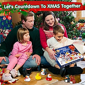 CCCDF Advent Calendar 2023,Christmas 24 Days Countdown Advent Calendar with 24 Rubber Ducks Fun Toys for Boys, Girls, Kids and Toddlers, Christmas Decoration Party Favor Xmas Gifts