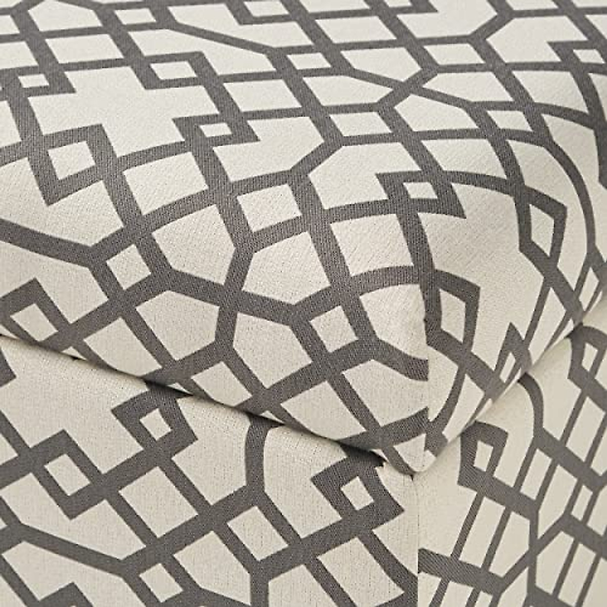 Christopher Knight Home Tempe Fabric Storage Ottoman, Grey Geometric Patterned