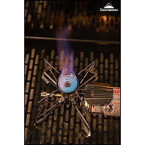 CAMPINGMOON Butane Camping Stove Portable Regulator Single Burner w/Storage Bag XD-3 (Silver w/igniter)