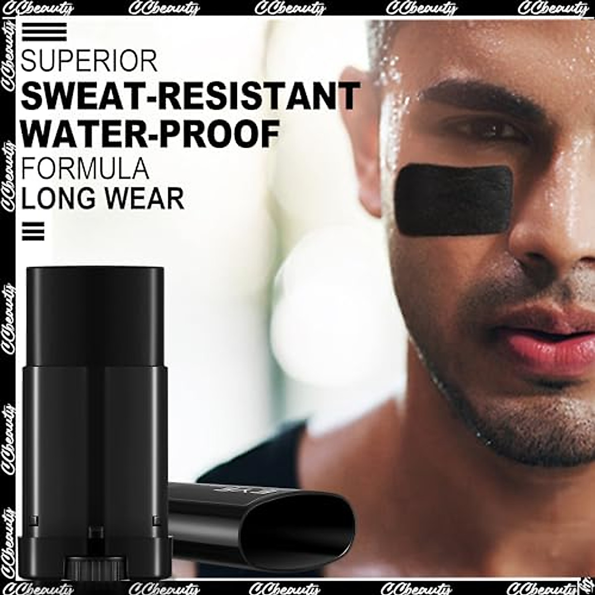 CCBeauty Eye Black, Sweatproof Eyeblack Stick For Baseball Football Softball Lacrosse, Black Face Paint Sports Grease Stick For Pro Performance, Game Day Cheer Playoffs Accessories for Players & Fans