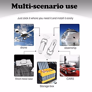 ZKFAR 2 PCS Car Bumper Security Hook Lock Clips Kit, Metal Car Surrounding Fixed Buckle, Security Spring Loaded Car Trunk Tail Bayonet Lock, Universal for Most Cars, Trucks (Silver)