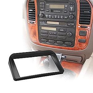2-DIN car radio panel frame ABS black Radio Fascia compatible with LX-470 1998-2002, Cruiser 100 (LC100) 1998-2003