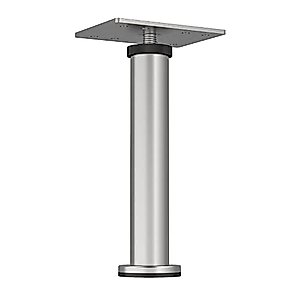 Richelieu Hardware 64217150170 5 15/16 in (150 mm) Round Furniture Leg with Levelling Glide, Stainless Steel