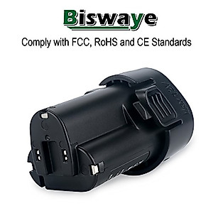 Biswaye 2Pack 3.0Ah 10.8V BL1014 Battery Replacement for Makita 10.8V-12V Max Lithium ion Battery BL1013 194550-6 194551-4 195332-9 CL100DW DF330D FD01ZW