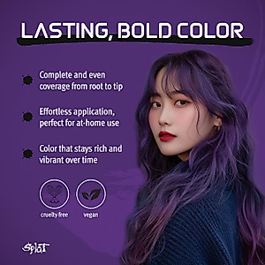 Splat Midnight Violet Semi Permanent Hair Dye Kit for Blondes, 1 Application, Includes Deep Reconstructor Conditioner, Lasts 30 Washes, No Bleach Required, Vegan & Cruelty Free Hair Color