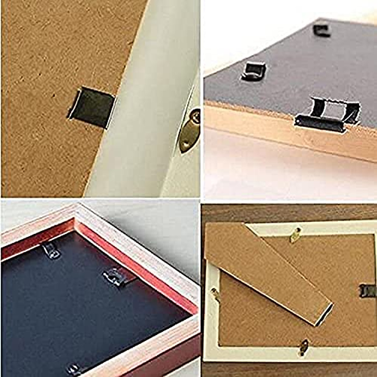 MroMax Photo Frames Hanger Hooks, 0.3mm Thick S-Shaped Metal Wall Mount Album Picture Hanging Clips, 200 Pcs