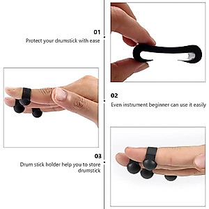 MILISTEN 10Pcs Steel Tongue Drum Finger Sleeves Silicone Drum Finger Pick Knocking Playing Finger Cover Drumstick Holder Storage Box for Percussion Instrument Handpan