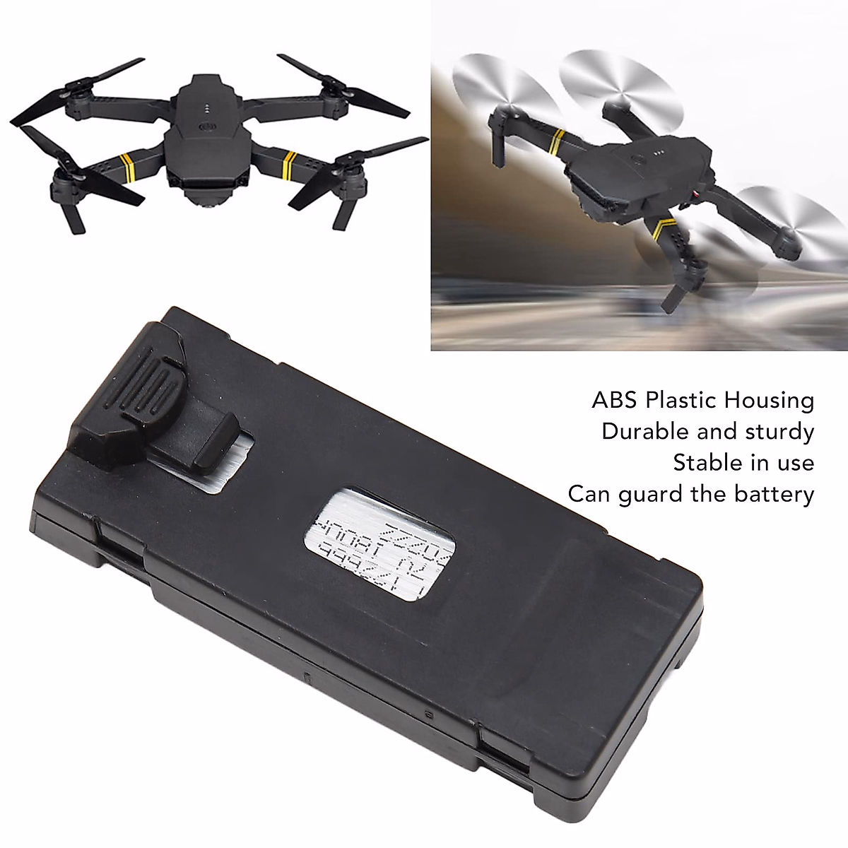 GOTOTOP 1800mAh Li Ion Battery, Replacement RC Drone Battery with Long Battery Life, Compact and Portable, for E88 E88PRO E88MAX E525 E99 E99PRO P1 P5PRO K3 S1 P8